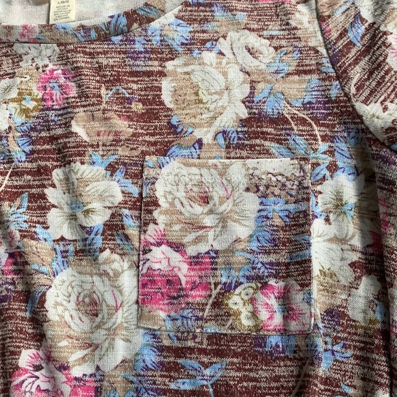 Cupio | Tops | Cupio Blush Womens Floral Print Twist Front Blouse ...